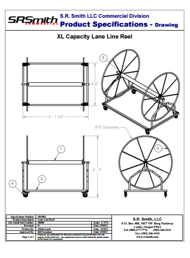 XL Swim Lane Storage Reels - Official S.R. Smith Products